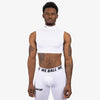 COMPRESSION TURTLE NECK CROP TANK TOP (WHITE) – We Ball Sports