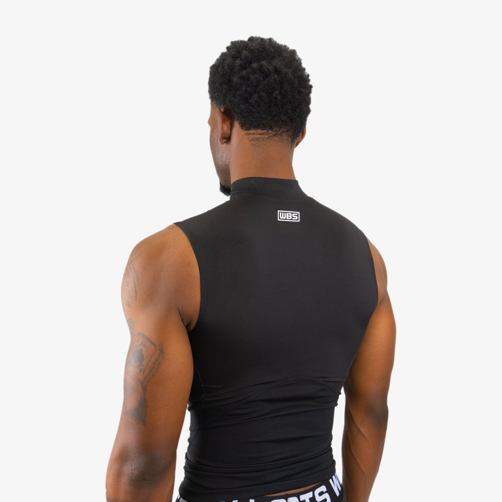 We Ball Sports Compression Turtle Neck Tank Top (Black)